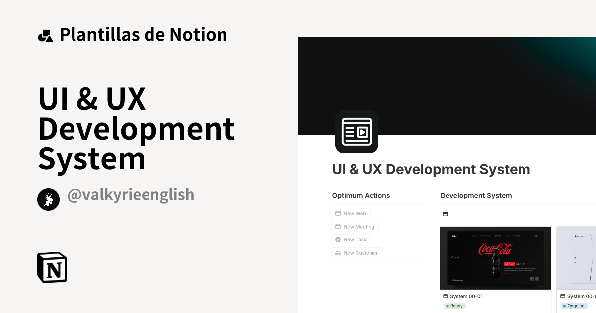Plantilla UI & UX Development System | Notion Marketplace