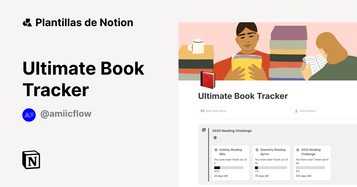 Plantilla Ultimate Book Tracker | Notion Marketplace