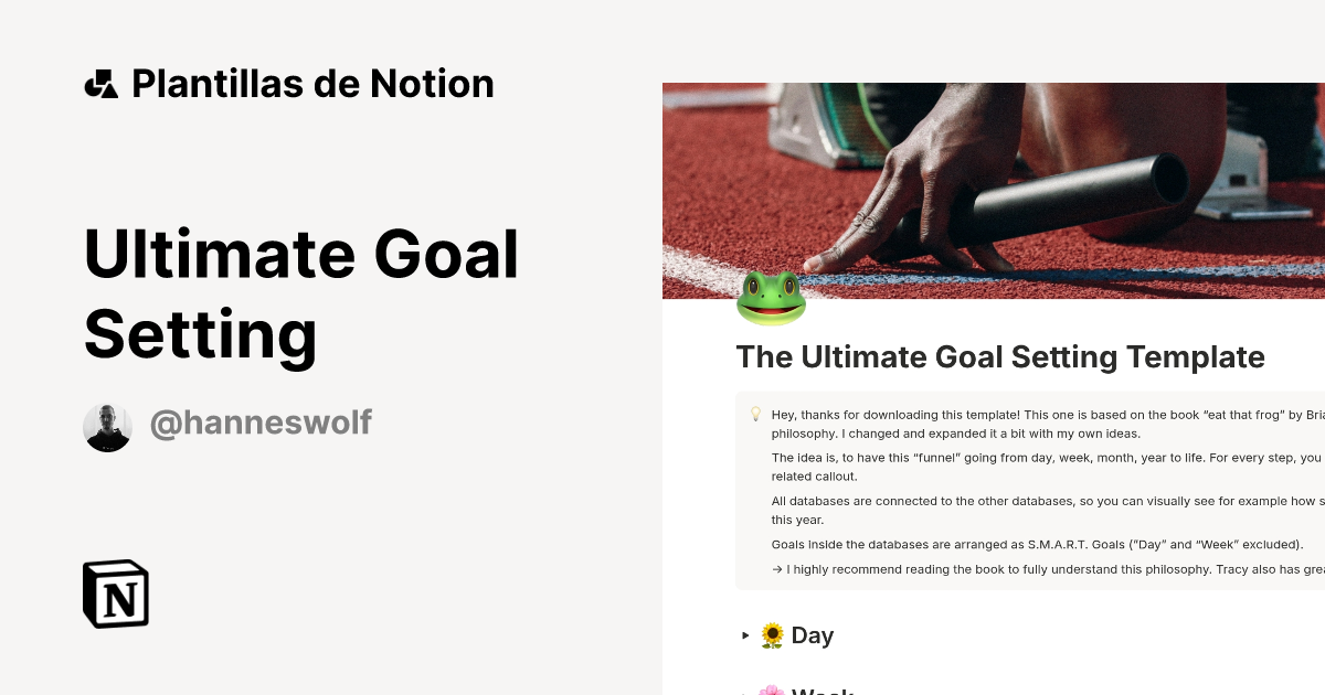 Plantilla Ultimate Goal Setting | Notion Marketplace