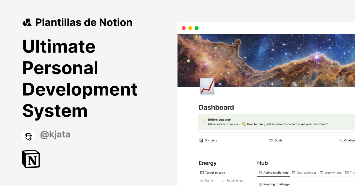 Plantilla Ultimate Personal Development System de kjata | Notion Marketplace