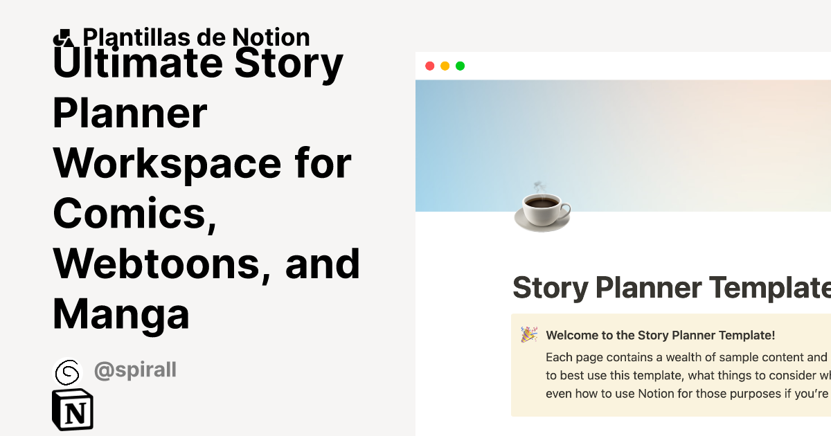 Plantilla Ultimate Story Planner Workspace for Comics, Webtoons, and ...