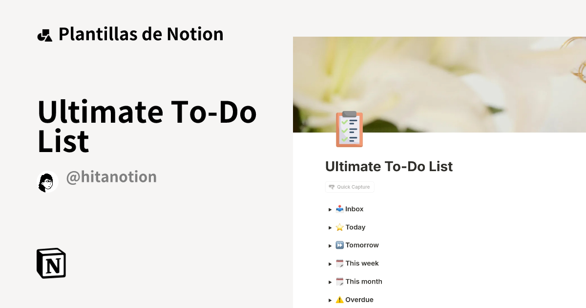 Plantilla Ultimate To-Do List | Notion Marketplace
