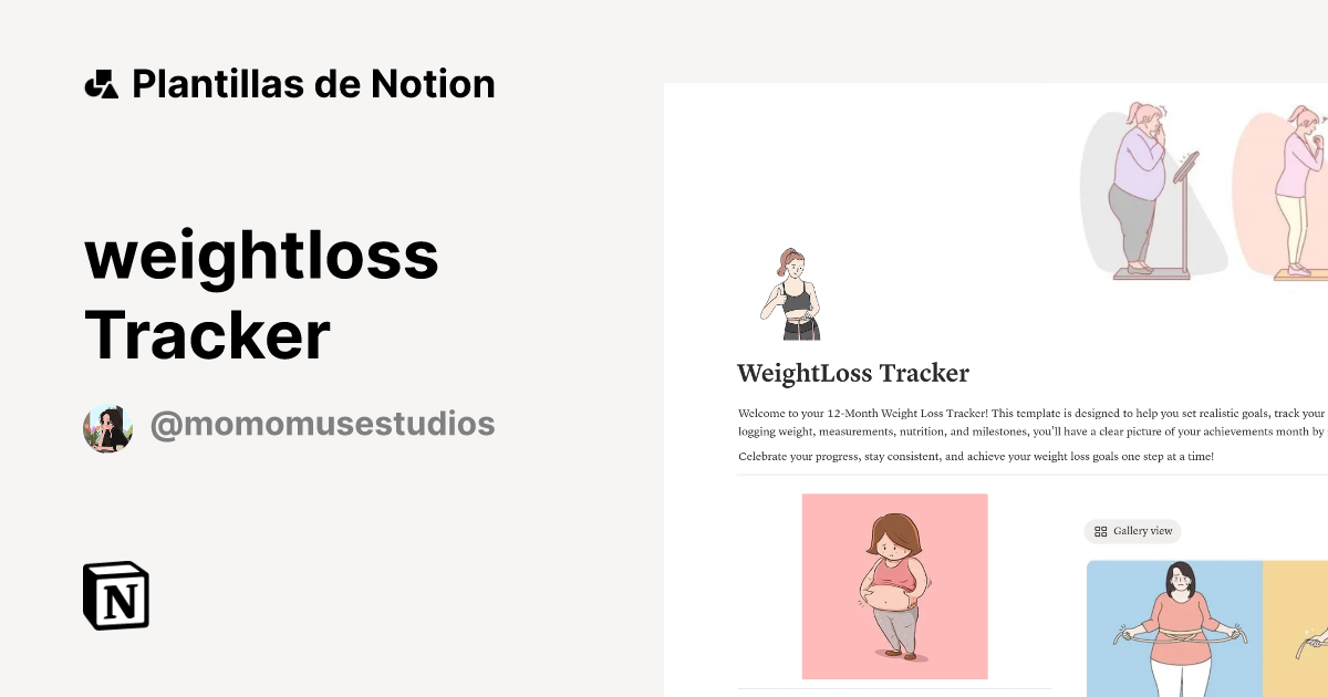 Plantilla weightloss Tracker | Notion Marketplace