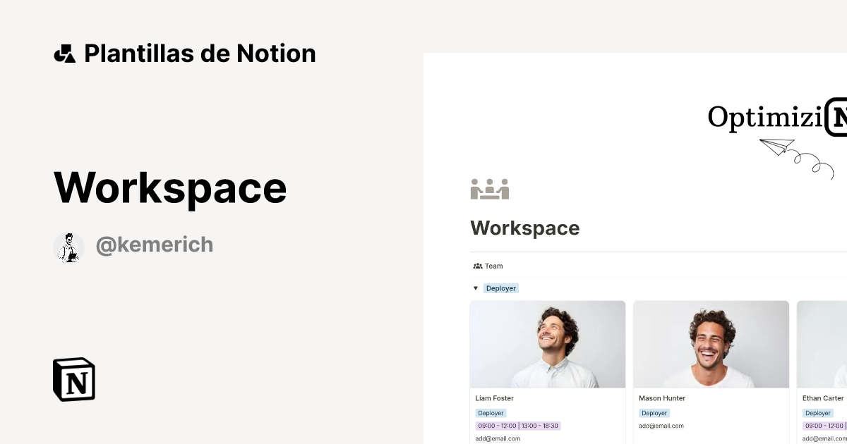 Plantilla Workspace de OptimiziNg | Notion Marketplace