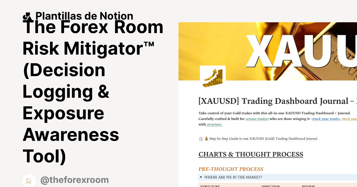 Plantilla [XAUUSD] Trading Dashboard and Journal | Notion Marketplace