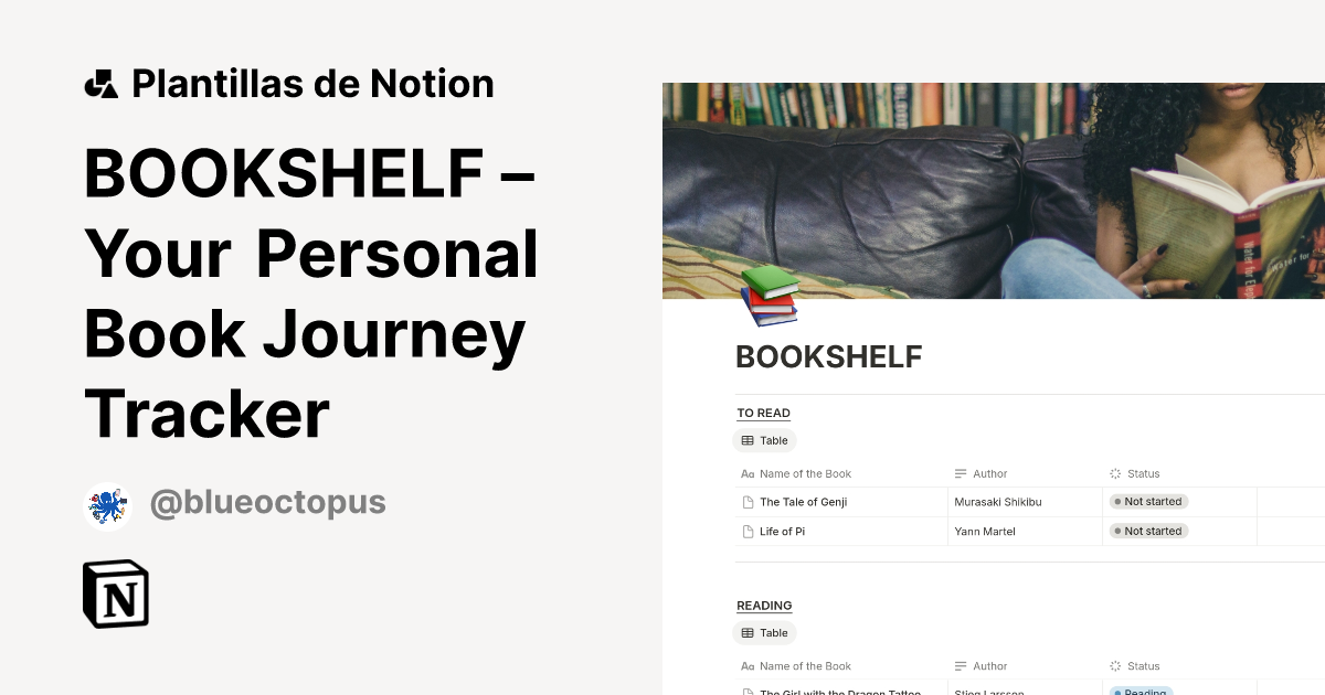 Plantilla BOOKSHELF – Your Personal Book Journey Tracker | Notion ...