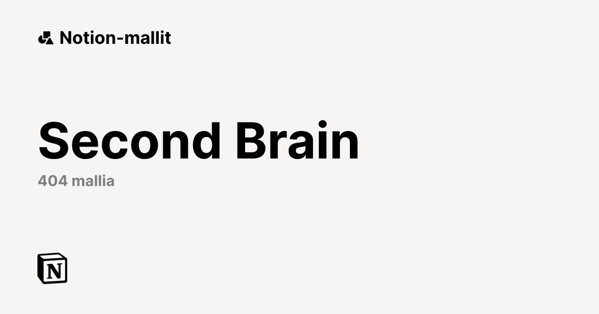 Luokan Second Brain parhaat mallit kohteesta Notion | Notion Marketplace