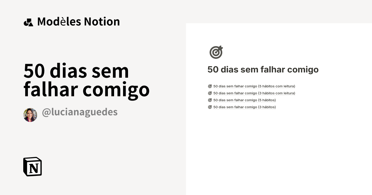 50 dias sem falhar comigo | Modèle créé par Luciana Guedes ...