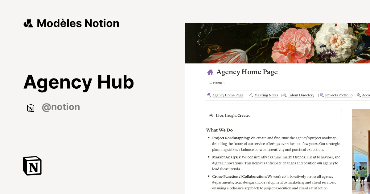 Agency Hub | Modèle créé par Notion | Marketplace Notion