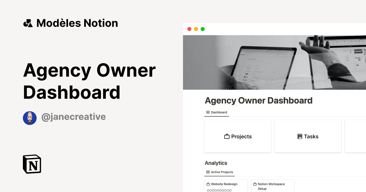 Modèle Agency Owner Dashboard | Marketplace Notion