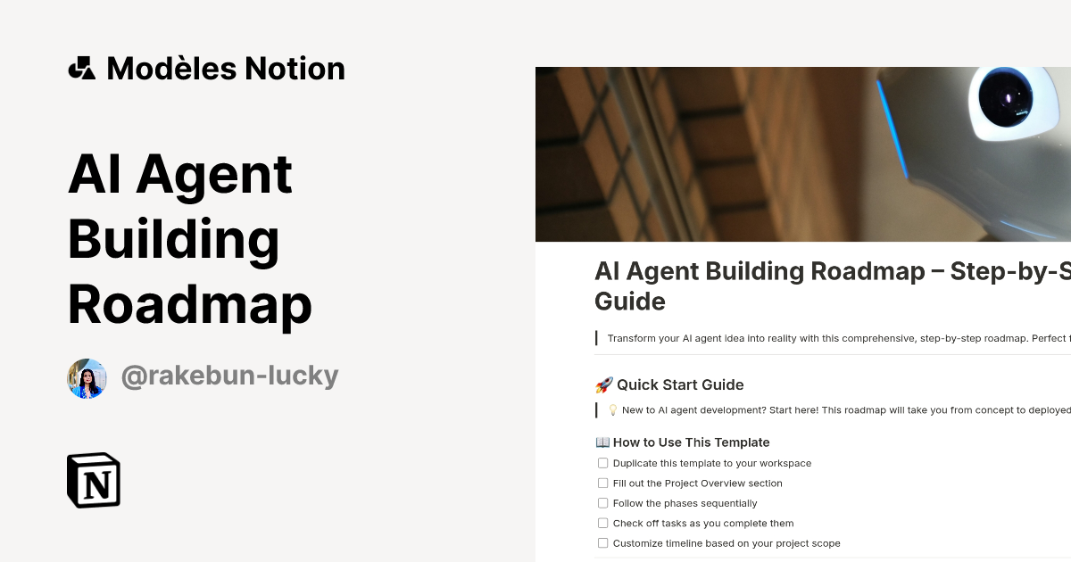 AI Agent Building Roadmap | Modèle créé par Rakebun Lucky | Marketplace ...