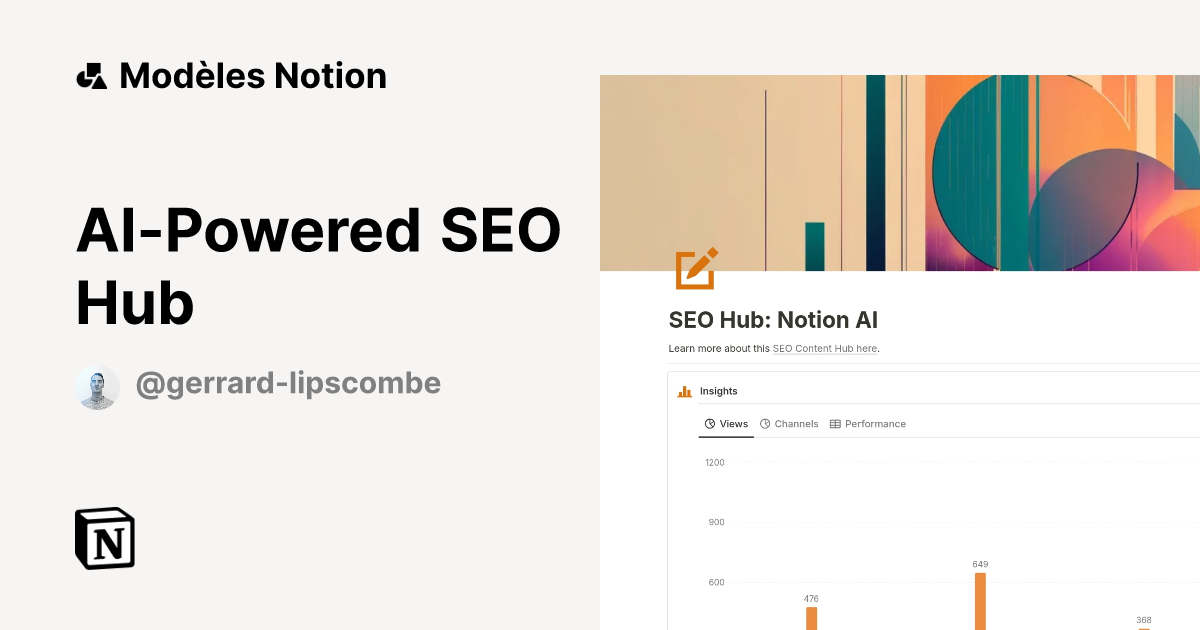 Modèle AI-Powered SEO Hub | Marketplace Notion