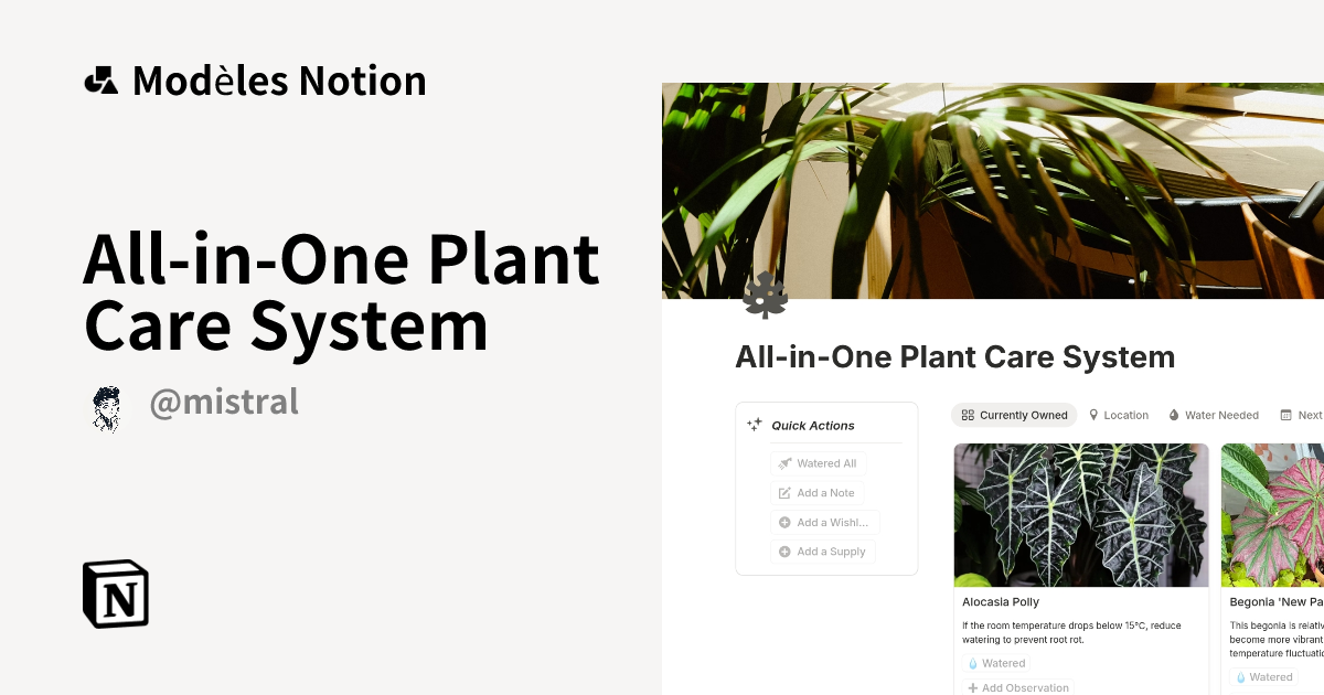 All-in-One Plant Care System | Modèle créé par MistralCreates ...