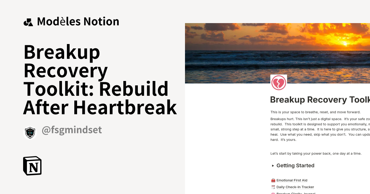 Breakup Recovery Toolkit: Rebuild After Heartbreak | Modèle créé par ...