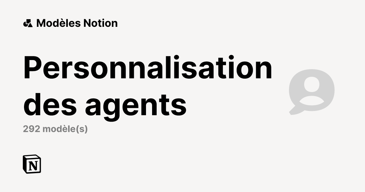Modèles Notion gratuits — Personnalisation des agents | Marketplace Notion