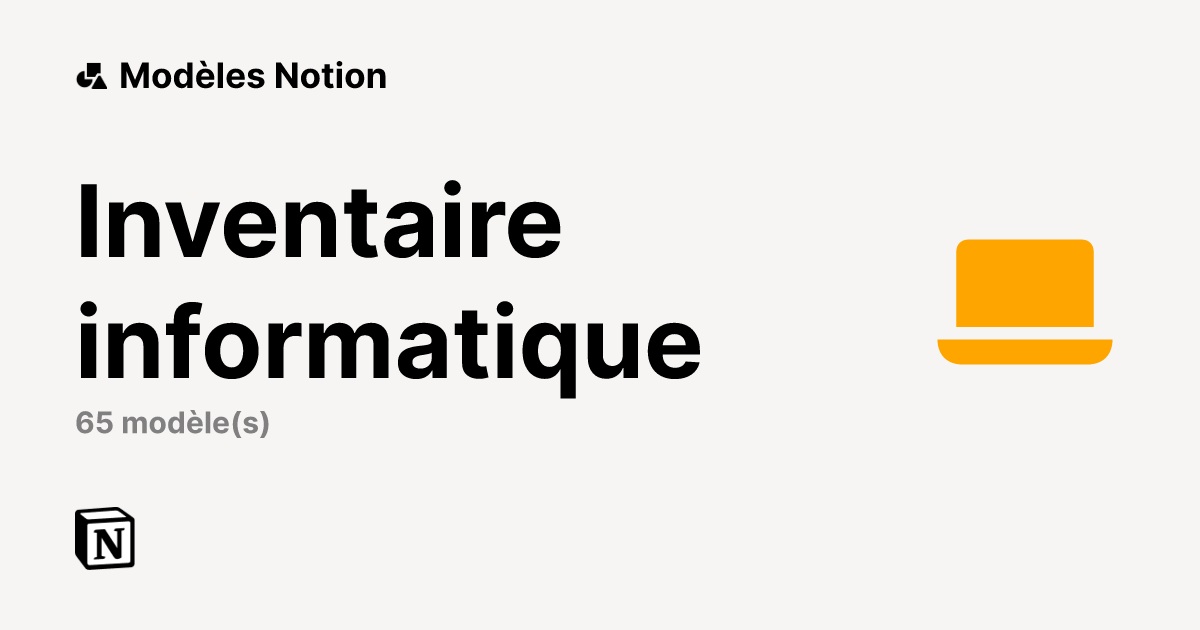 Meilleurs modèles Inventaire informatique de Notion | Marketplace Notion