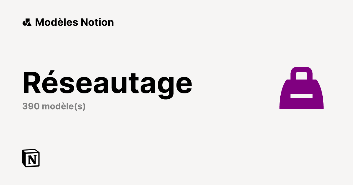 Modèles Notion gratuits — Réseautage | Marketplace Notion