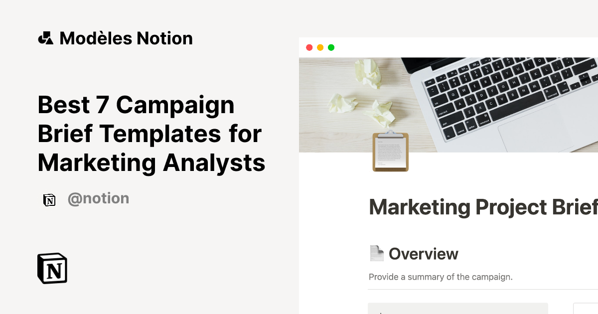 Best 7 Campaign Brief Templates for Marketing Analysts | Marketplace ...