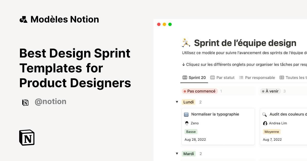 Best Design Sprint Templates for Product Designers | Marketplace Notion ...