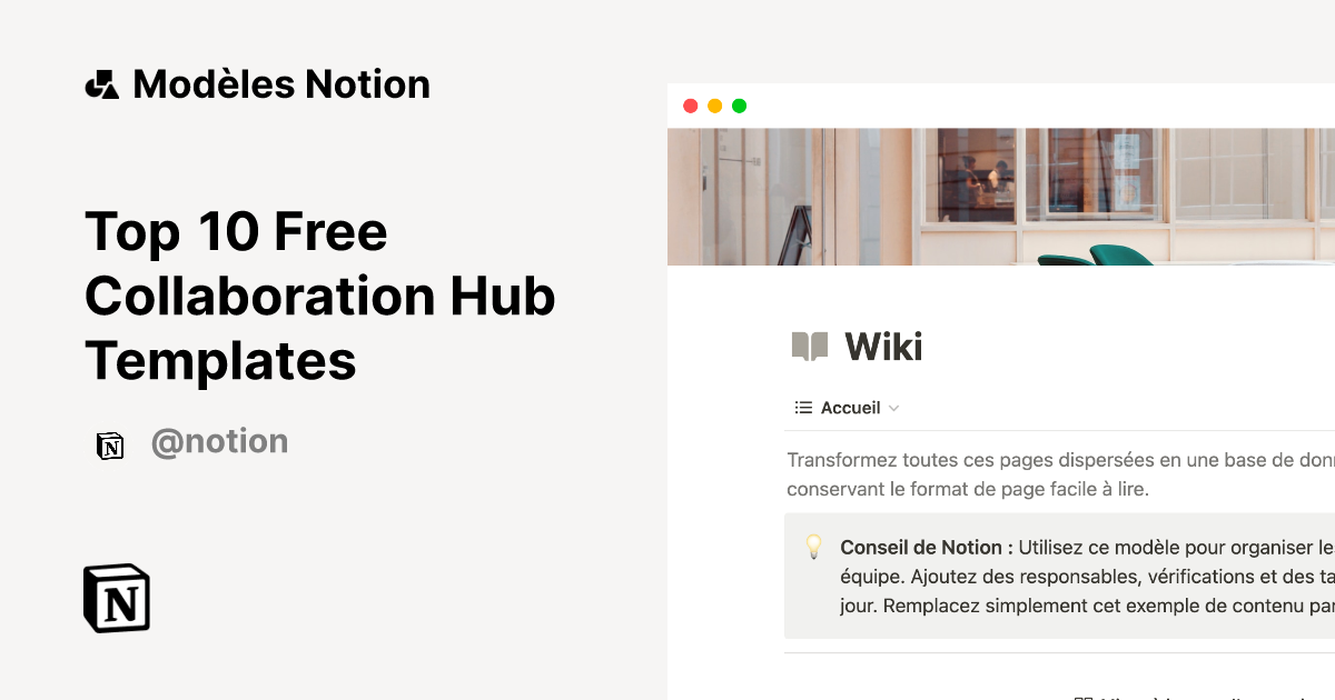 Top 10 Free Collaboration Hub Templates | Marketplace Notion de modèles