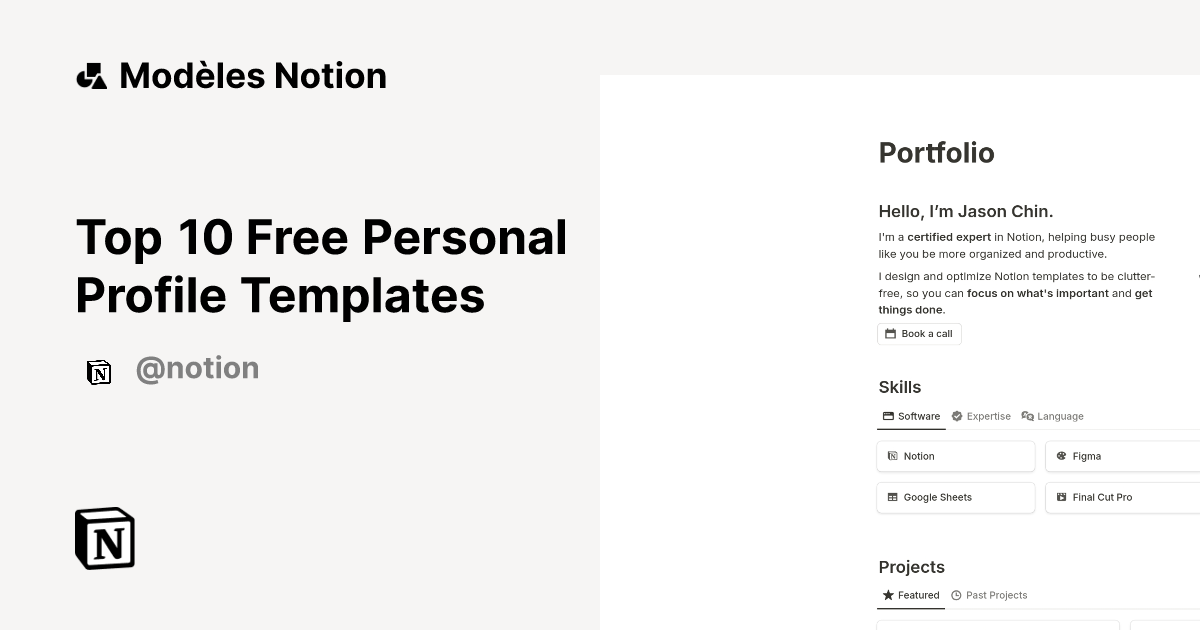 Top 10 Free Personal Profile Templates | Marketplace Notion de modèles