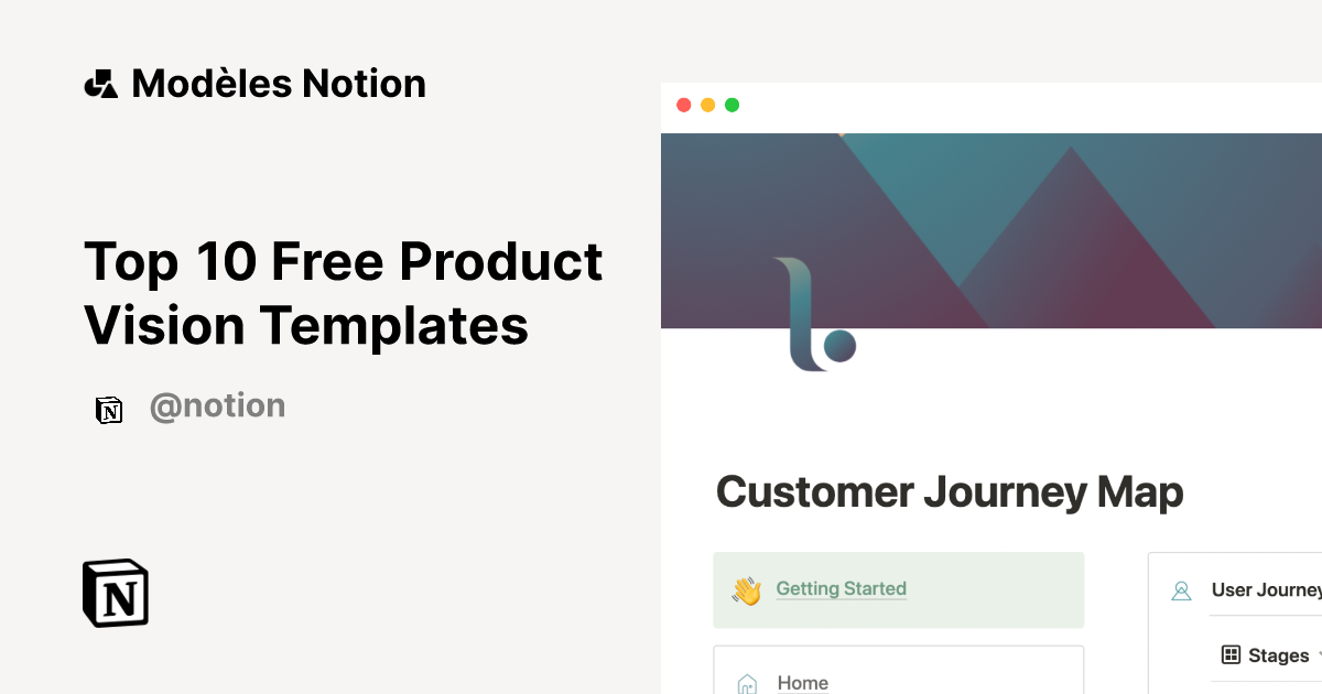 Top 10 Free Product Vision Templates | Marketplace Notion de modèles