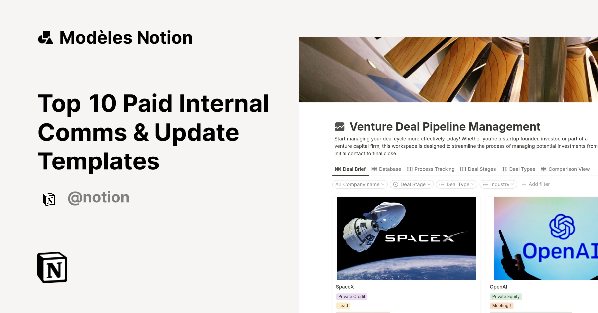 Top 10 Paid Internal Comms & Update Templates | Marketplace Notion de ...