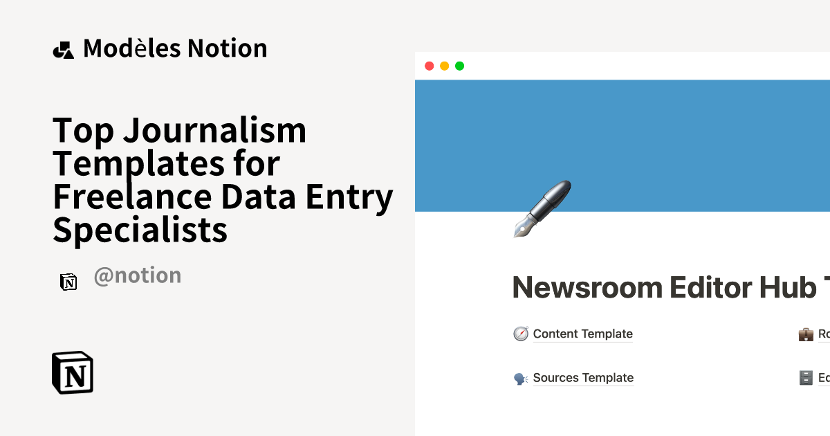 Top Journalism Templates for Freelance Data Entry Specialists ...
