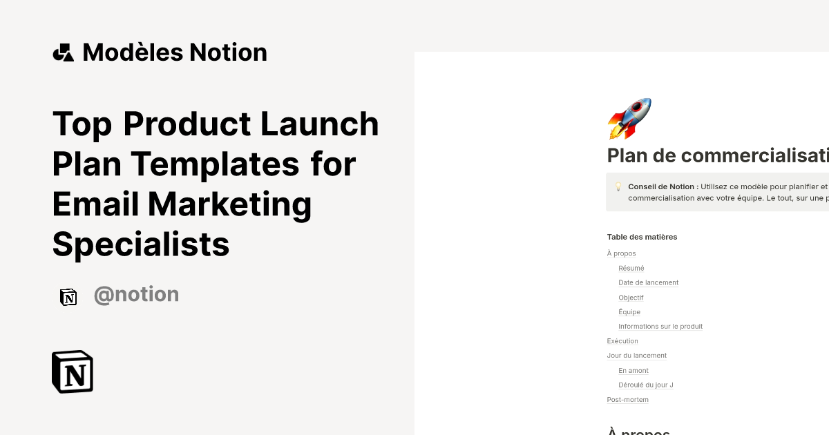 Top Product Launch Plan Templates for Email Marketing Specialists ...