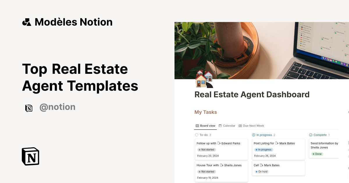 Top Real Estate Agent Templates | Marketplace Notion de modèles