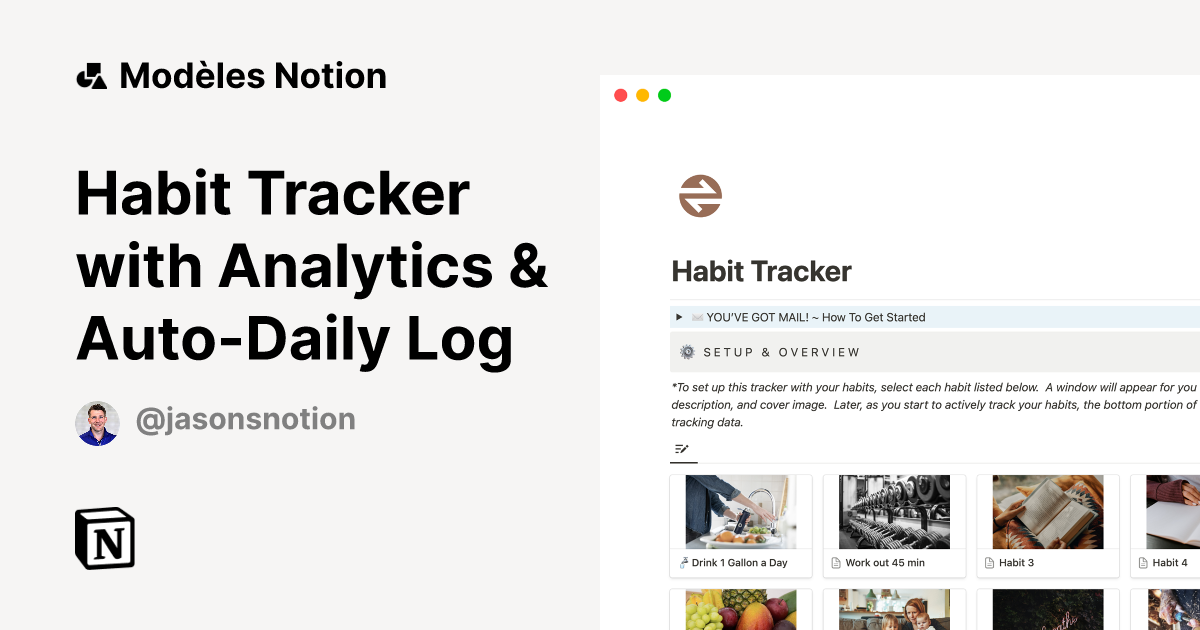 Modèle Complete Habit Tracker | Marketplace Notion