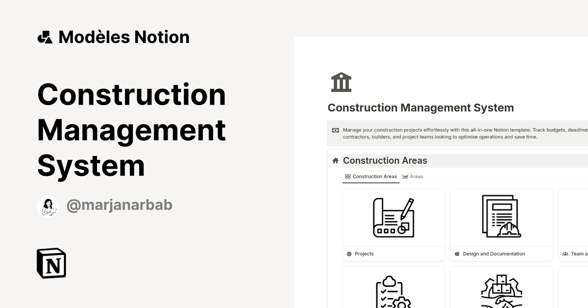 Construction Management System | Modèle créé par Marjan Arbab ...