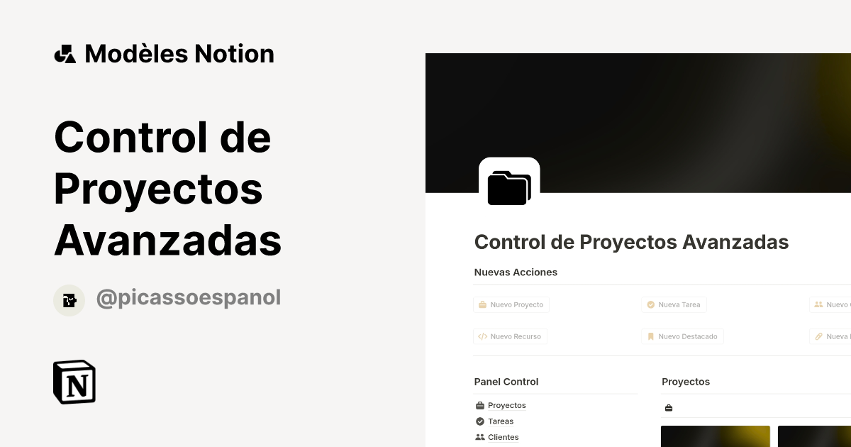 Control de Proyectos Avanzadas | Modèle créé par Picasso | Marketplace ...