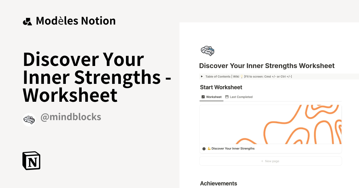 Discover Your Inner Strengths - Worksheet | Modèle créé par MindBlocks ...
