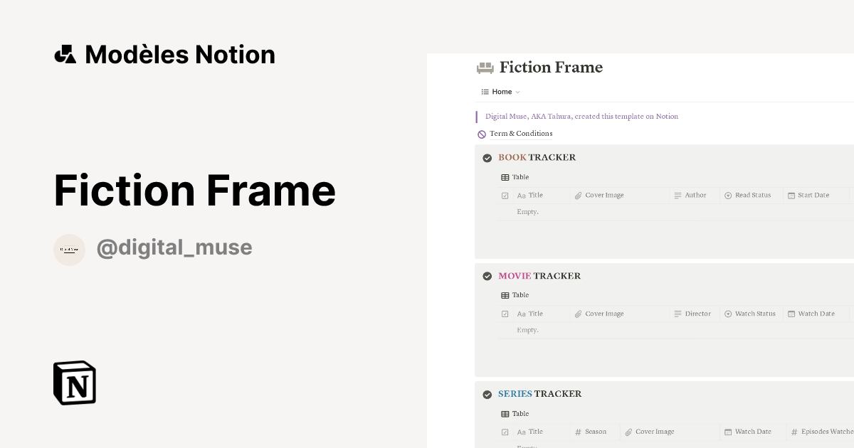 Fiction Frame | Modèle créé par Digital Muse | Simplifying Life ...