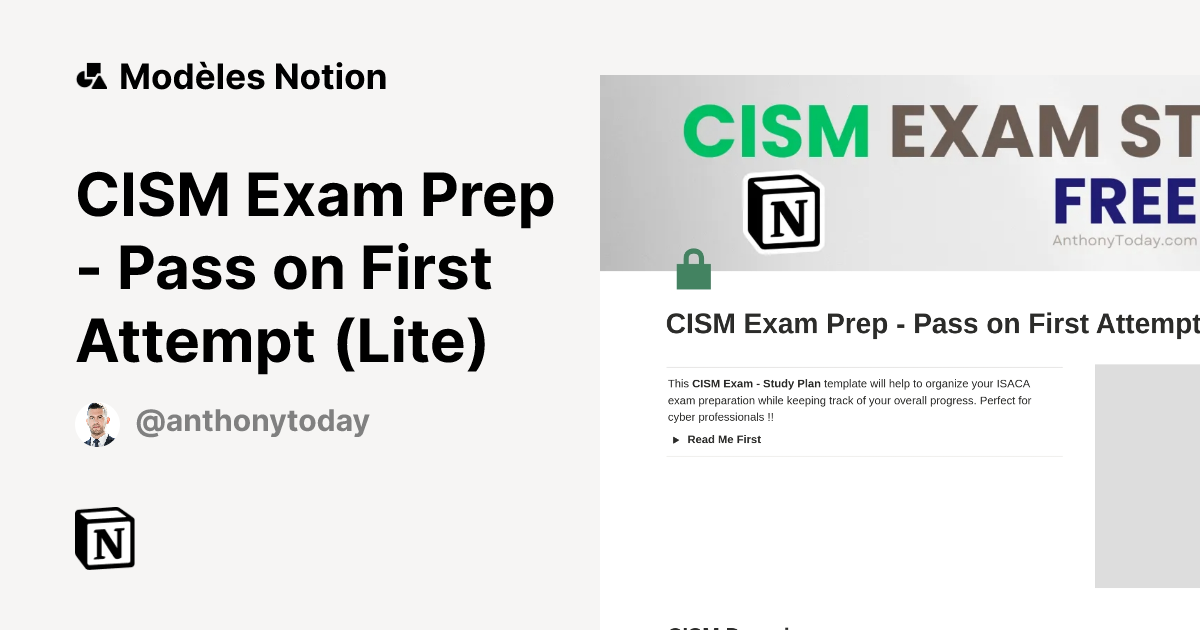 CISM Exam Prep - Pass on First Attempt (Lite) | Modèle créé par ...