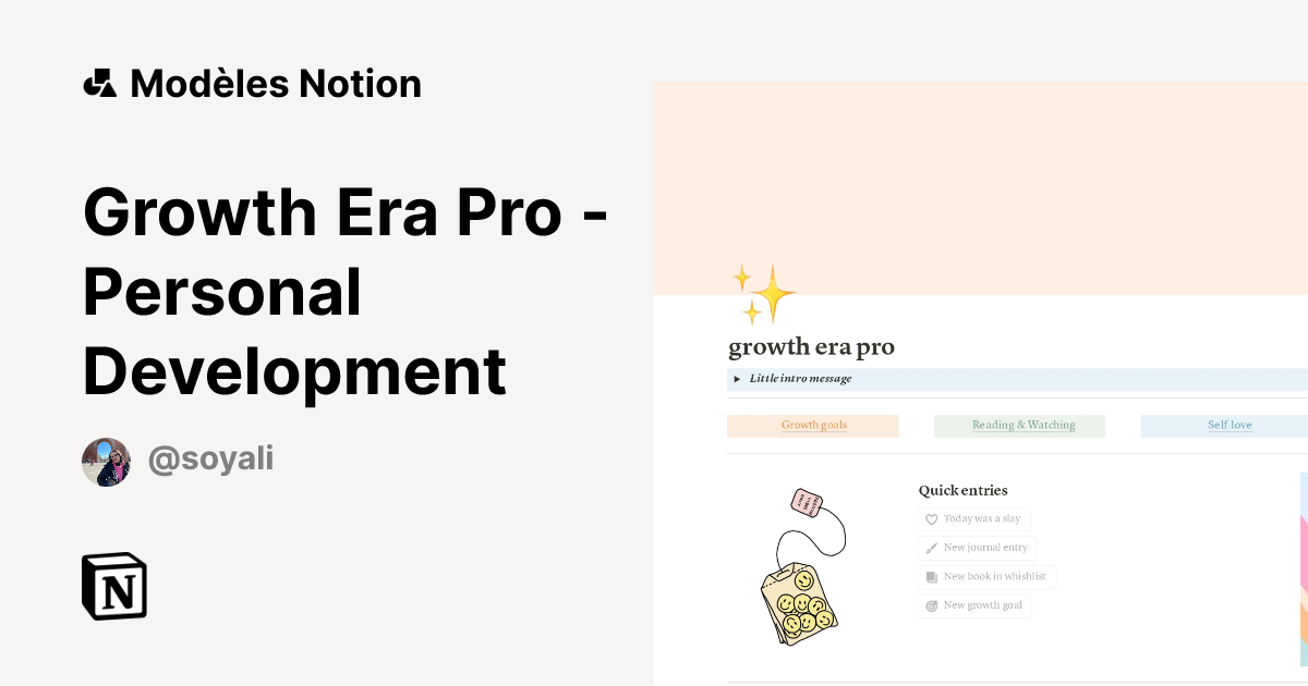 Growth Era Pro - Personal Development | Modèle créé par Alice ...