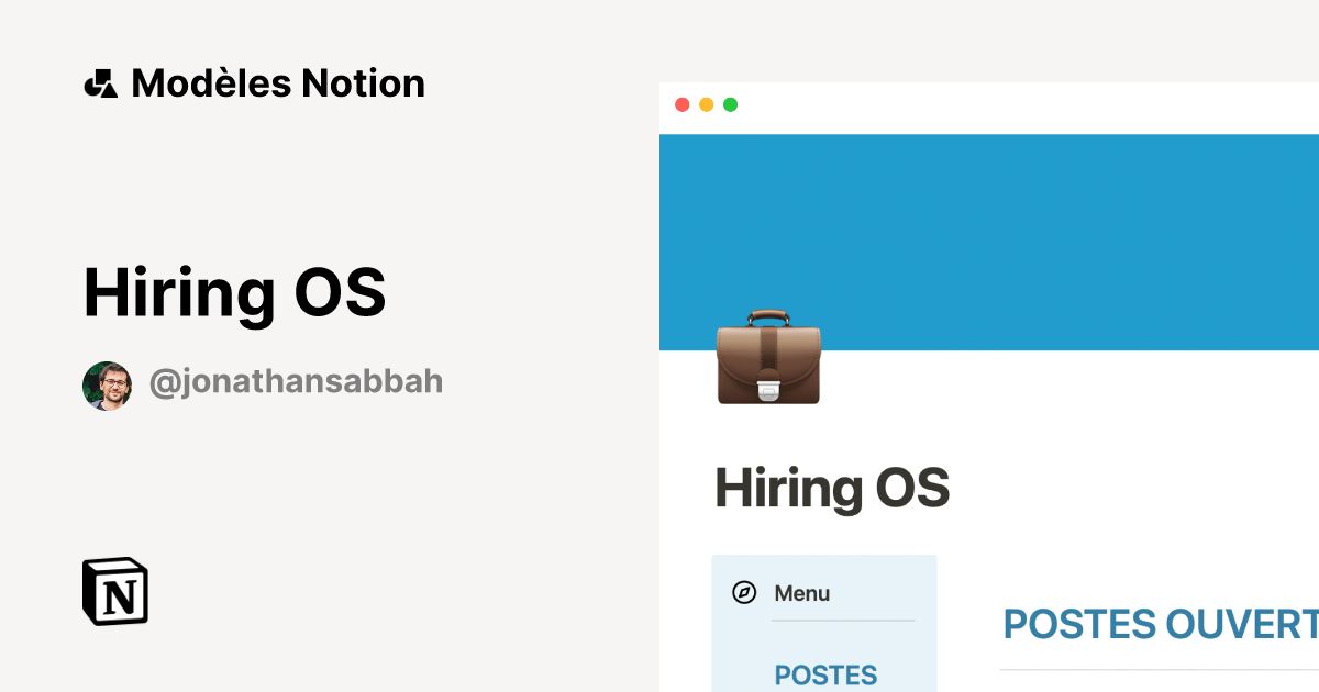 Modèle Hiring OS | Marketplace Notion