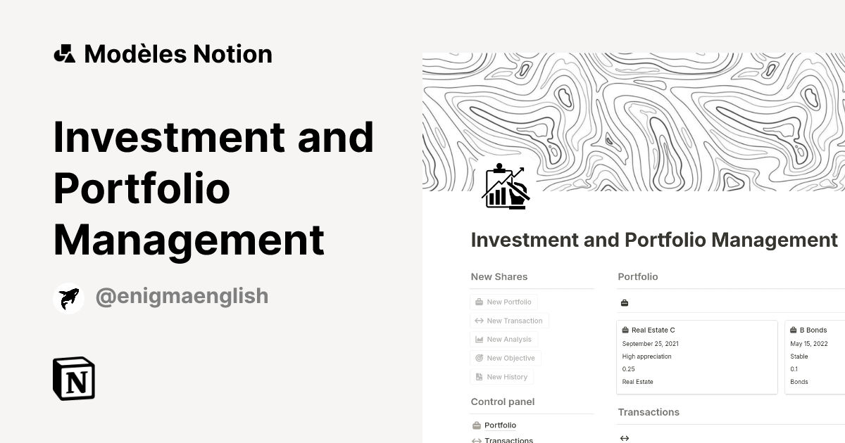 Modèle Investment and Portfolio Management | Marketplace Notion