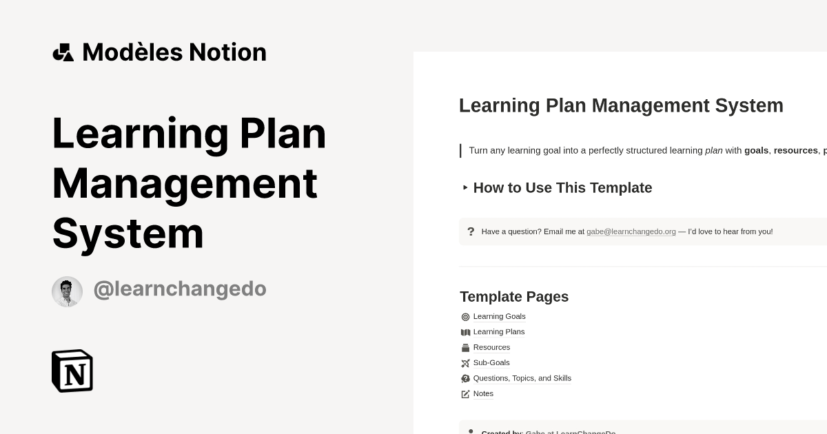 Learning Plan Management System | Modèle créé par Gabe Fernandez ...