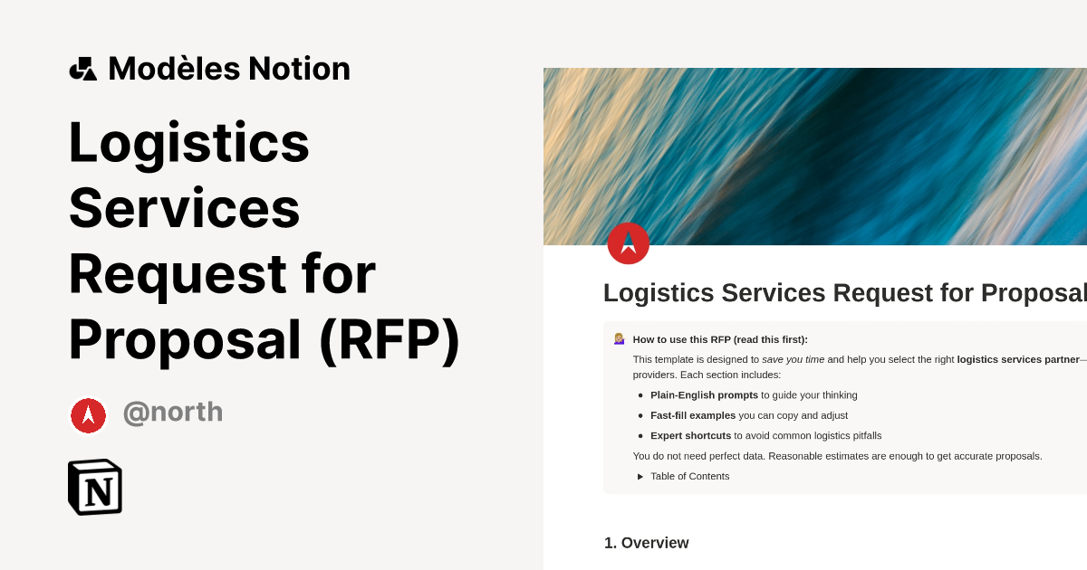 Logistics Services Request for Proposal (RFP) | Modèle créé par North ...