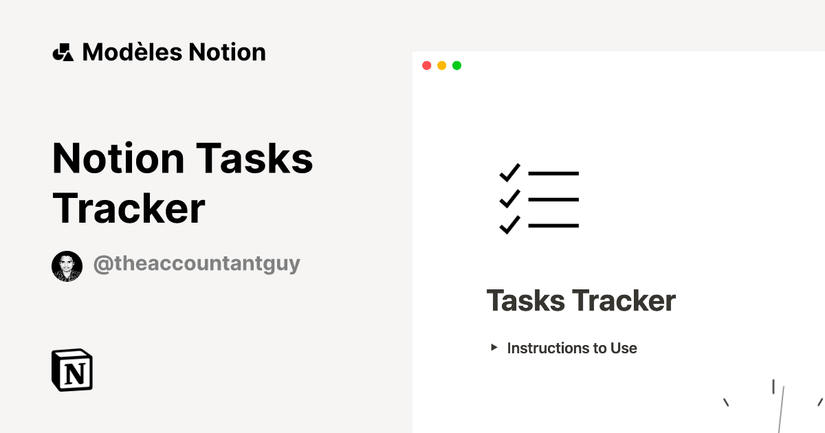 Modèle Notion Tasks Tracker | Marketplace Notion