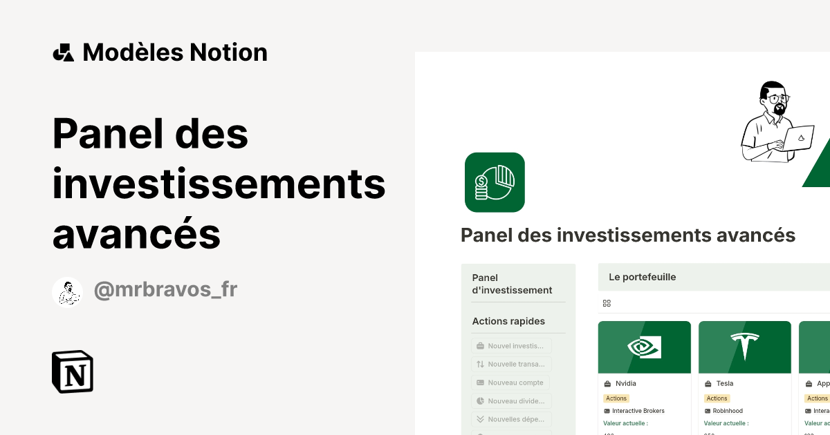 Panel des investissements avancés | Modèle créé par Mr Bravo Francais ...