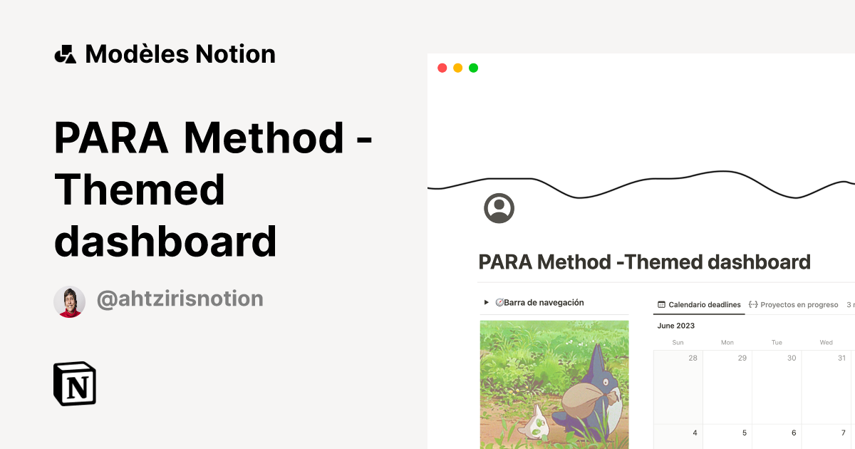 PARA Method -Themed dashboard | Modèle créé par Ahtziri | Marketplace ...