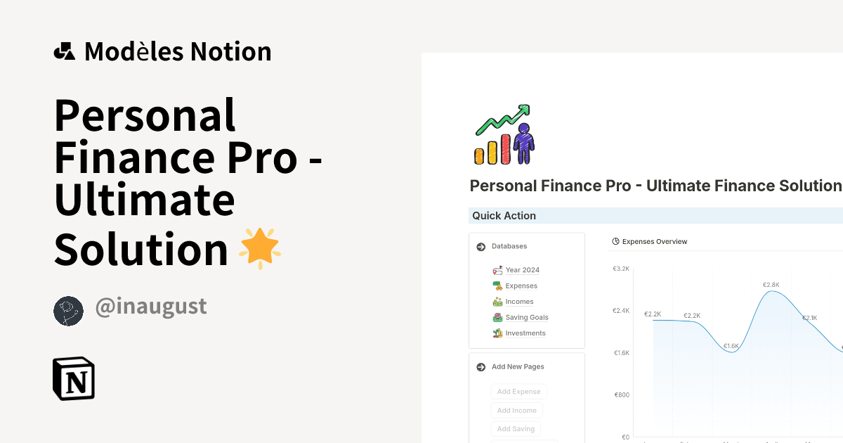 Modèle Personal Finance Pro - Ultimate Solution 🌟 | Marketplace Notion