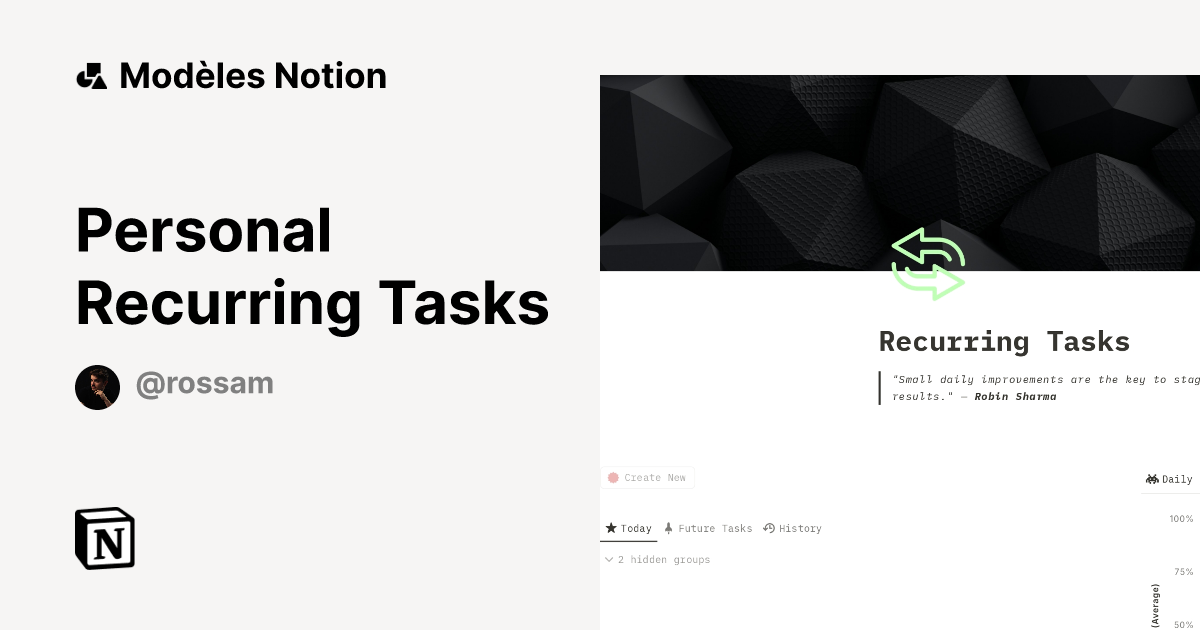 Modèle Personal Recurring Tasks | Marketplace Notion
