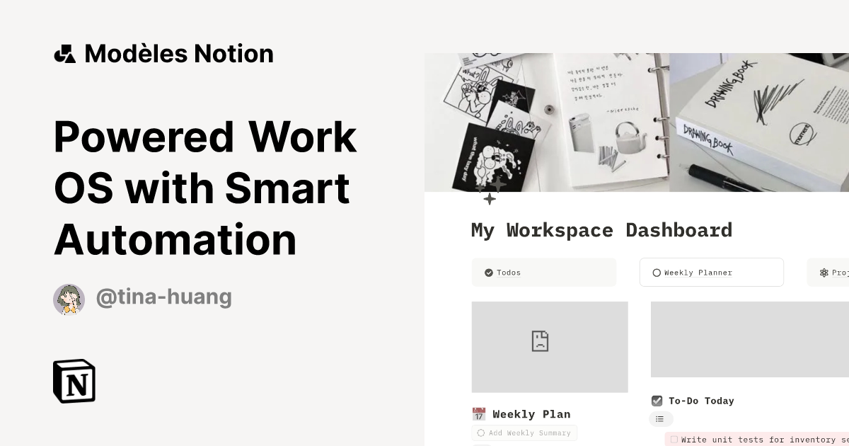 Modèle Powered Work OS with Smart Automation | Marketplace Notion