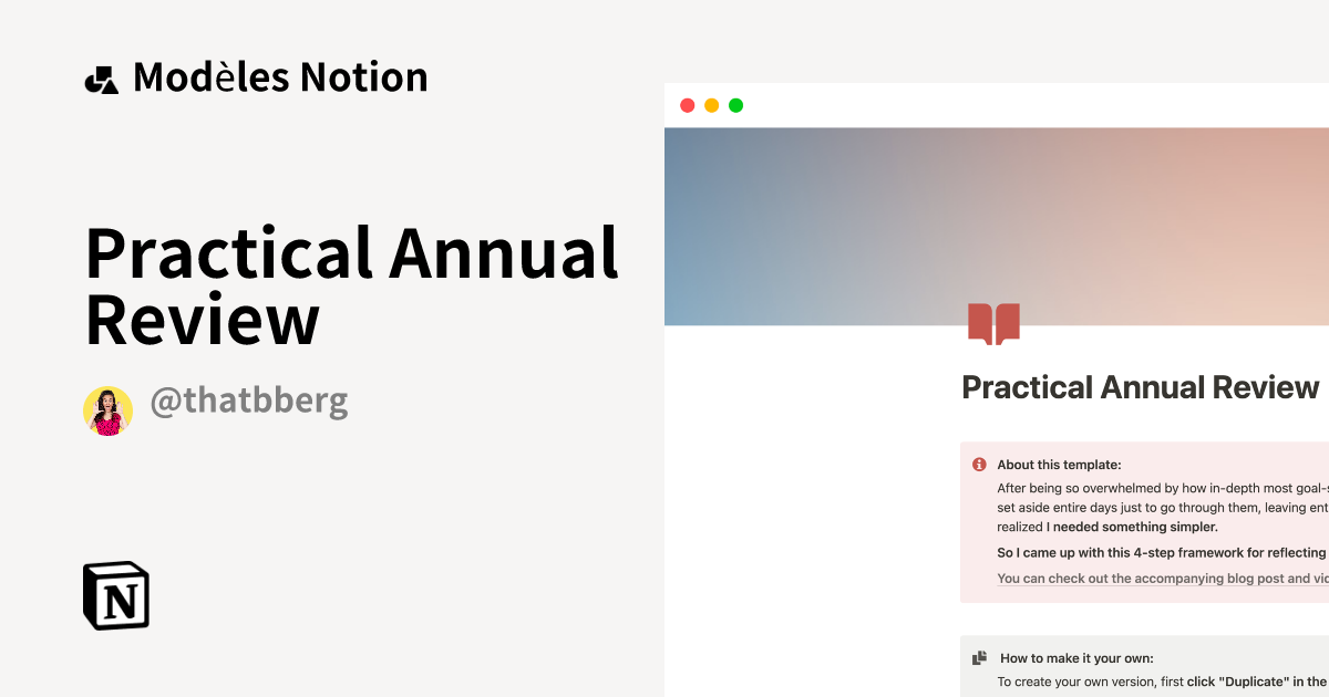 Practical Annual Review | Modèle créé par Brittany Berger | Marketplace ...