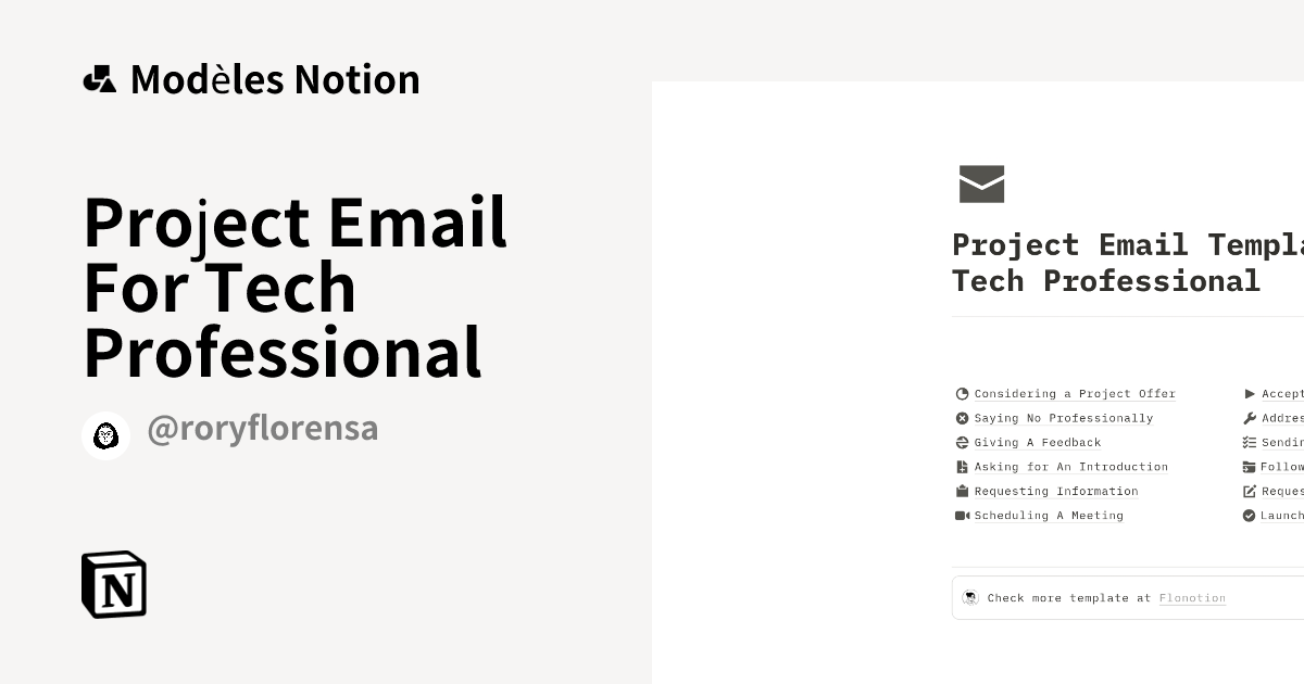 Project Email For Tech Professional | Modèle créé par Rory Florensa ...