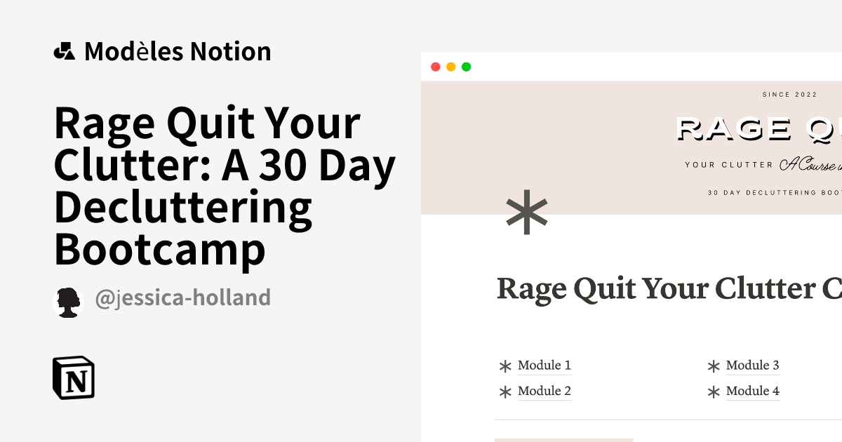 Rage Quit Your Clutter: A 30 Day Decluttering Bootcamp | Modèle créé ...